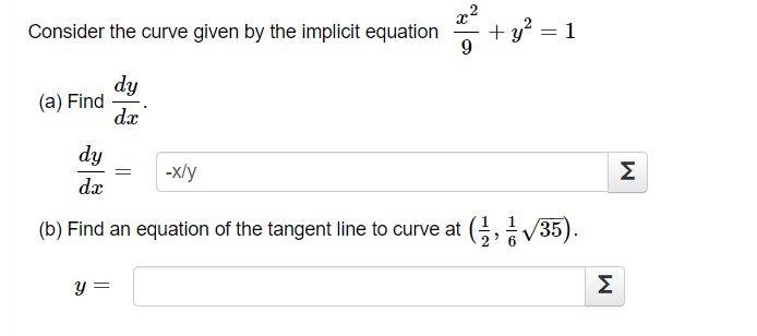 Solved Consider the curve given by the implicit equation | Chegg.com