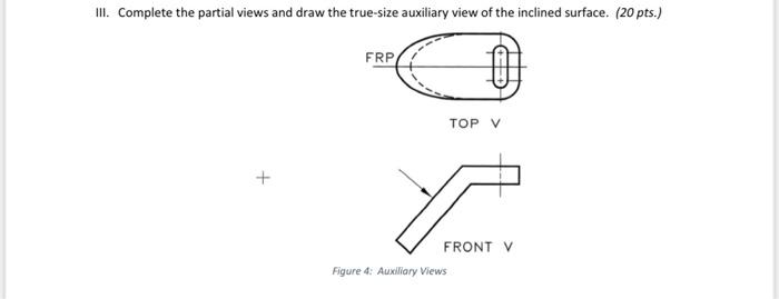 Solved III. Complete the partial views and draw the | Chegg.com