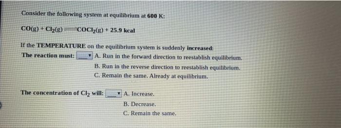 Solved Consider the following system at equilibrium at 573 | Chegg.com