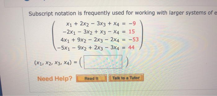 Solved Subscript notation is frequently used for working | Chegg.com