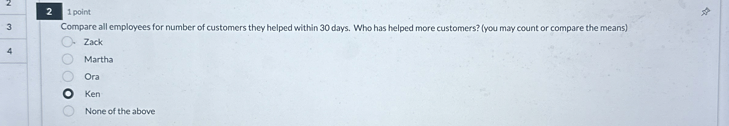 Solved 21 ﻿pointCompare all employees for number of | Chegg.com