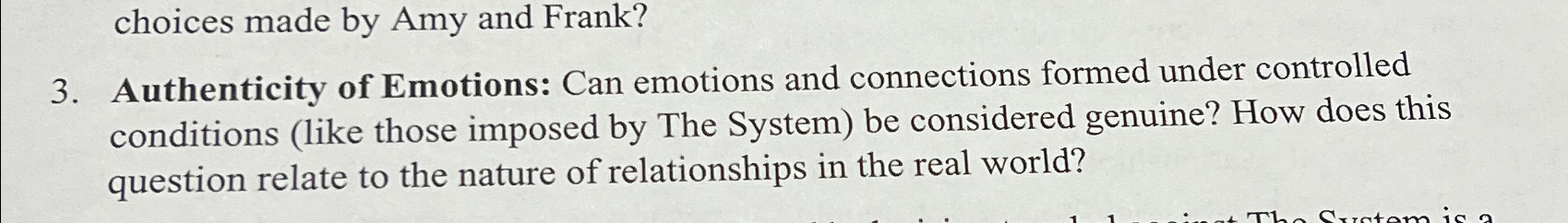 Solved 3. ﻿Authenticity of Emotions: Can emotions and | Chegg.com