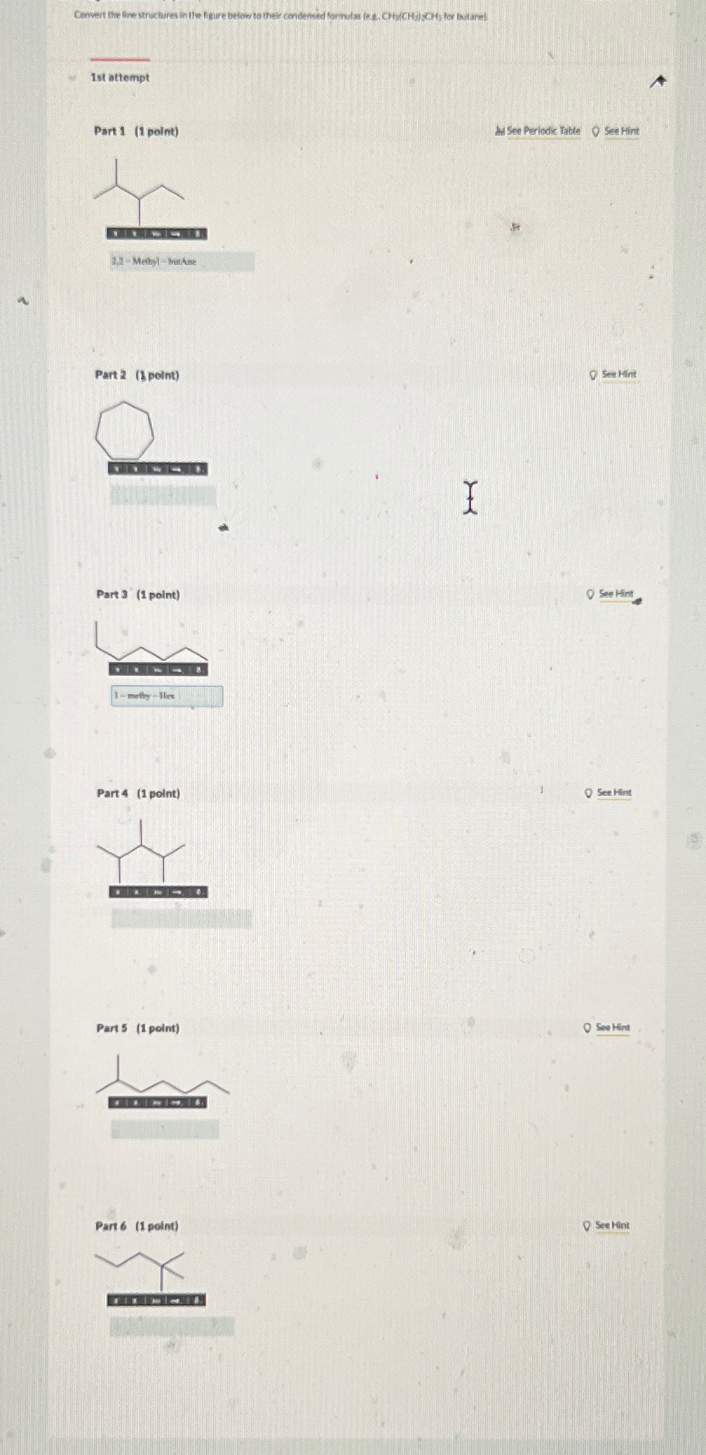 Solved 1 ﻿st attemptPart 1 (1 ﻿polnt)A See Periodic Table O | Chegg.com