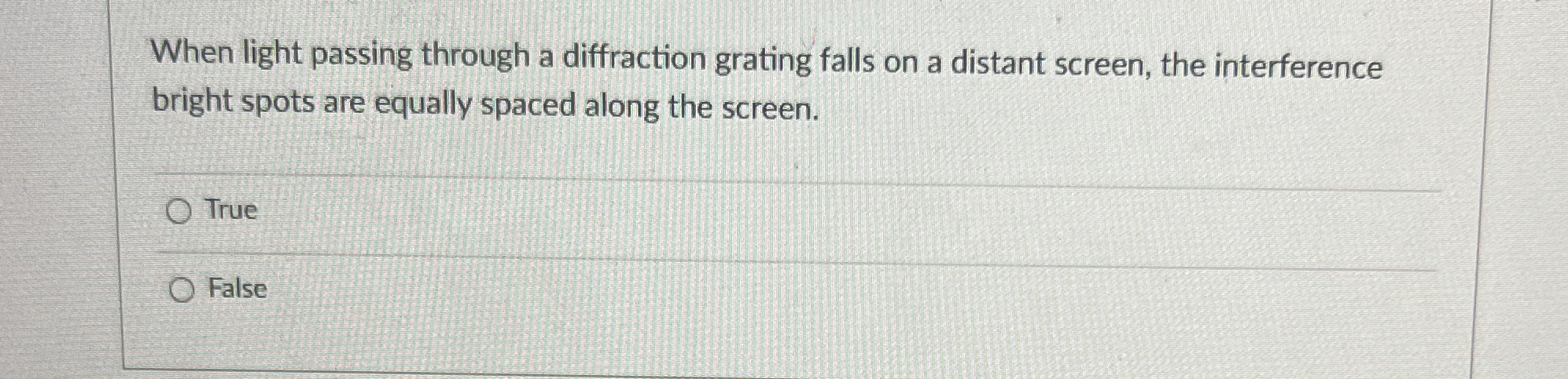 Solved When light passing through a diffraction grating | Chegg.com