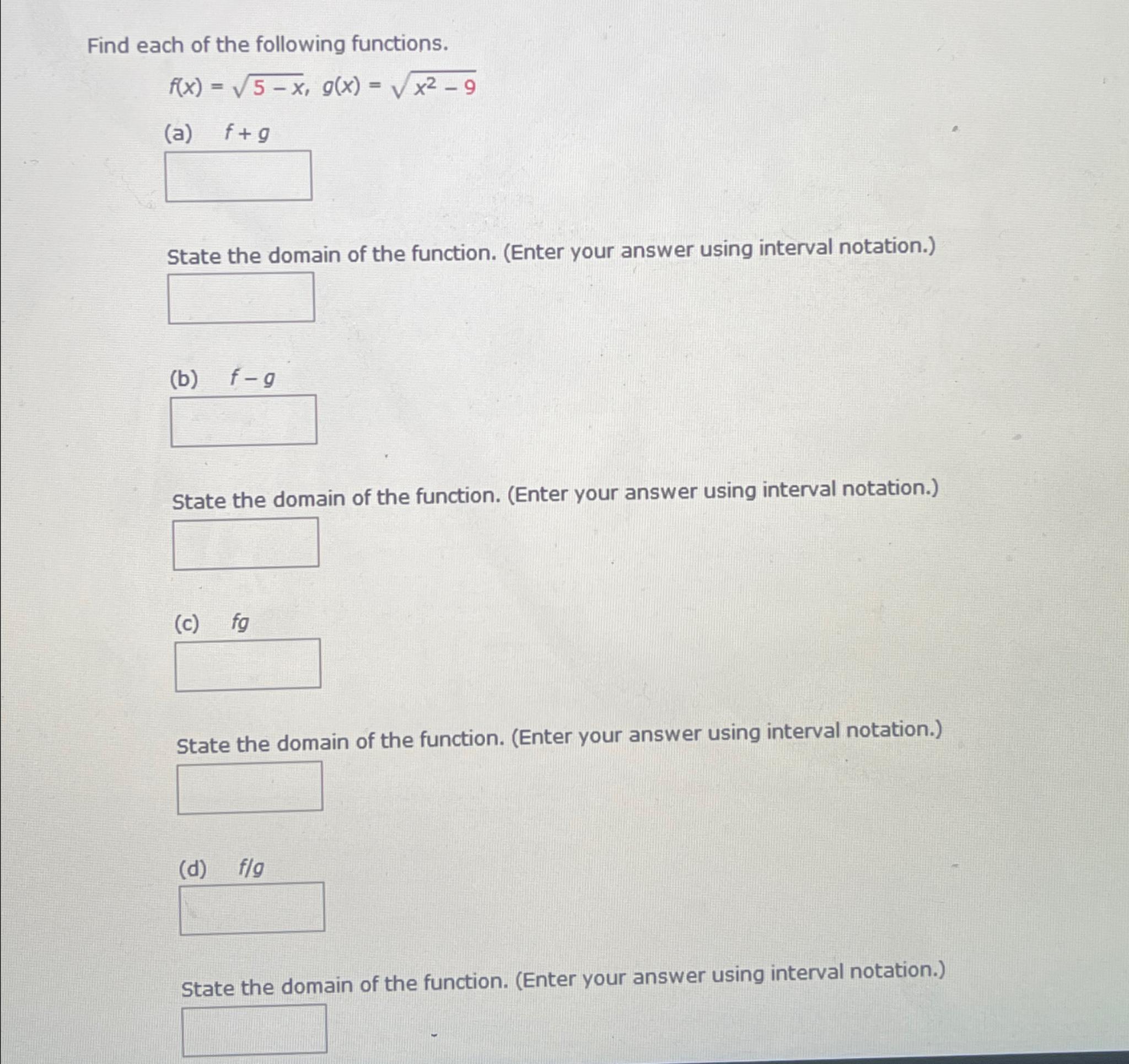 Solved Find each of the following | Chegg.com