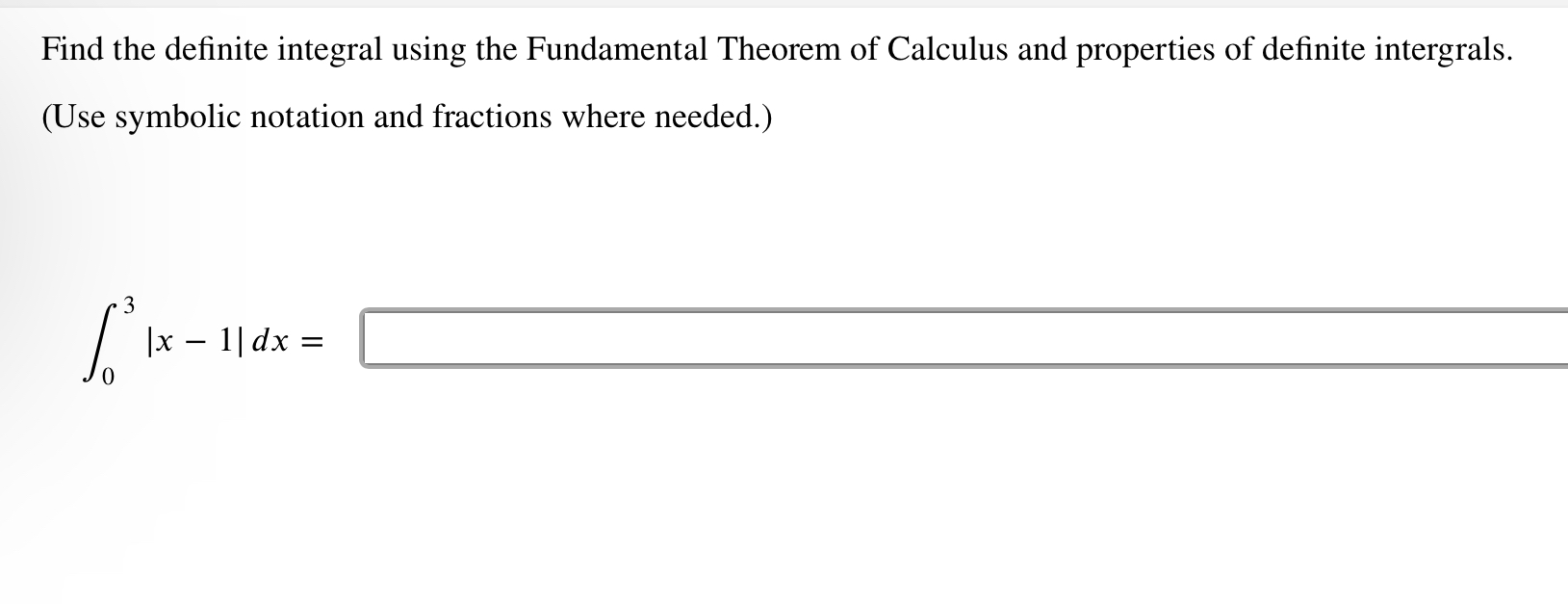 Solved Find the definite integral using the Fundamental | Chegg.com