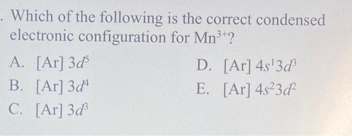 Solved Which of the following is the correct condensed | Chegg.com