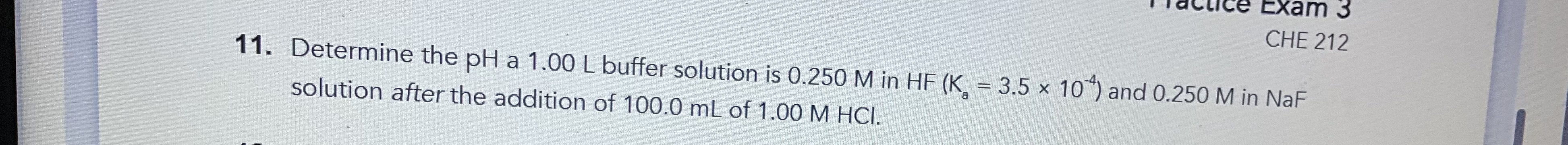 Solved Determine the pH ﻿a 1.00L ﻿buffer solution is 0.250M | Chegg.com