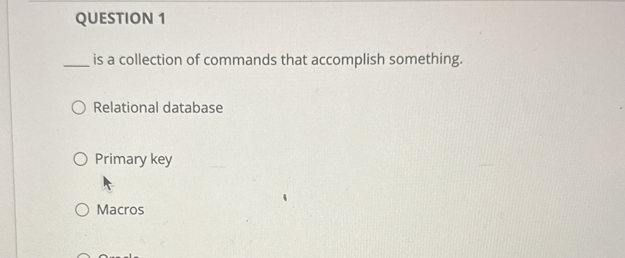 Solved QUESTION 1is a collection of commands that accomplish | Chegg.com