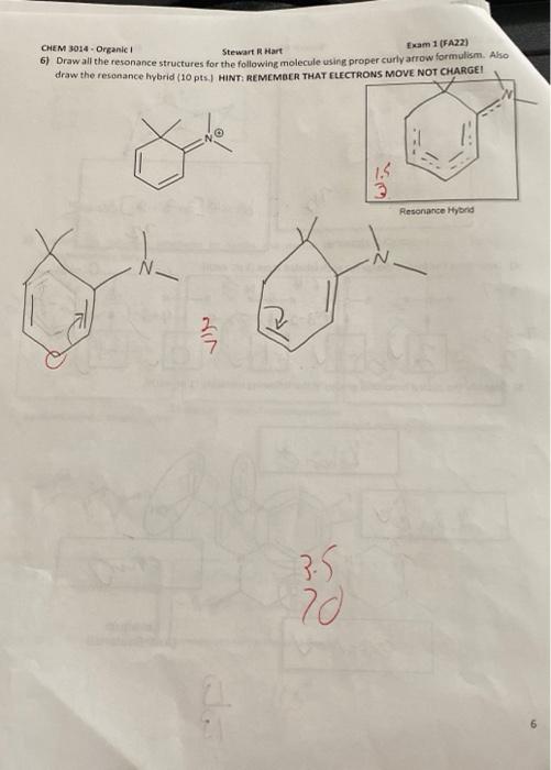 [Solved]: CHEM 3014 - Organic Stewart R Hart Fxam 1 (FA22)