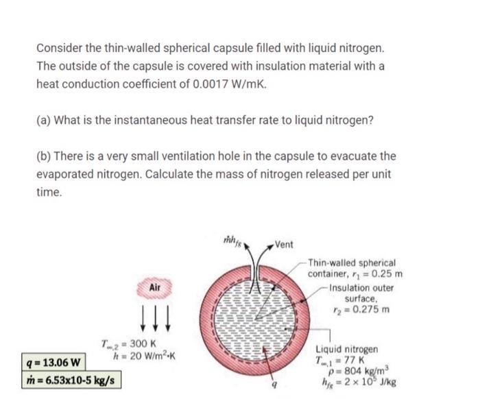 Solved Consider the thin-walled spherical capsule filled | Chegg.com