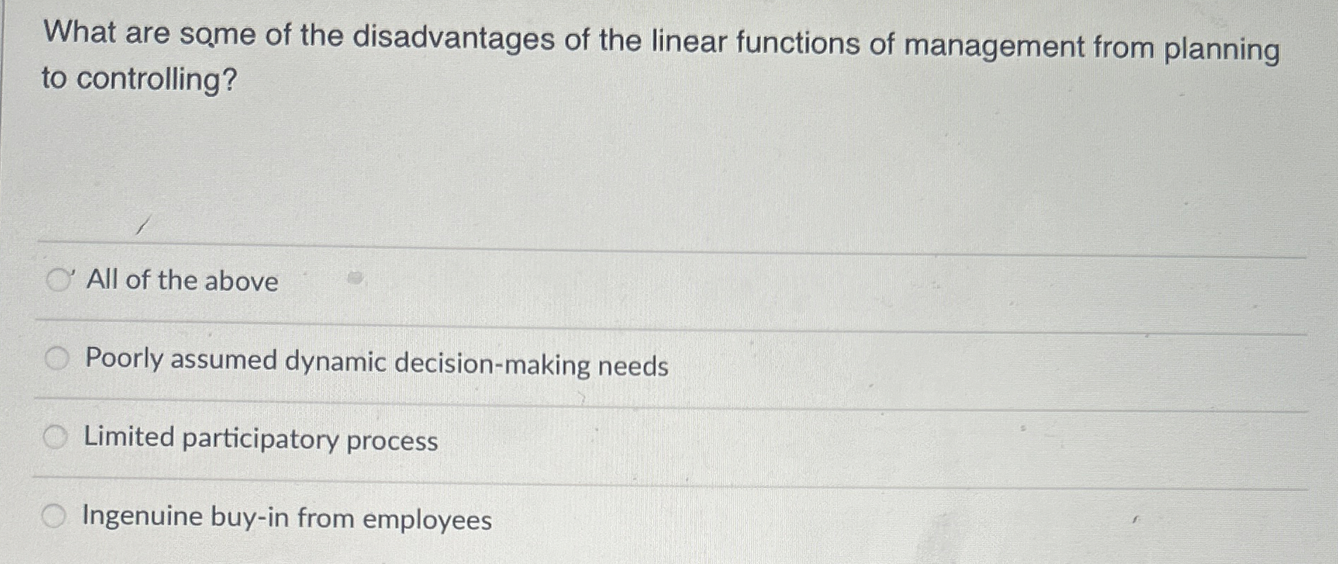 Solved What are some of the disadvantages of the linear | Chegg.com