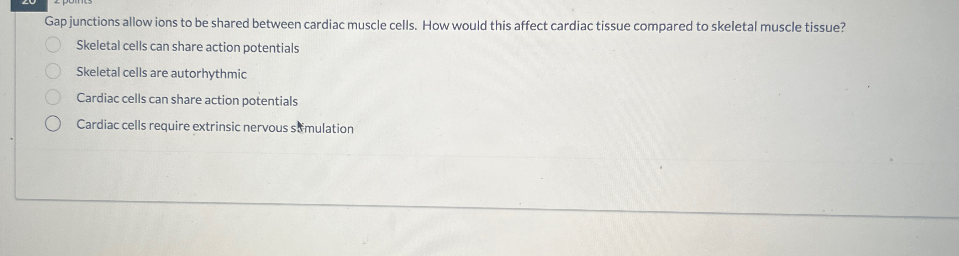 Solved Gap junctions allow ions to be shared between cardiac | Chegg.com