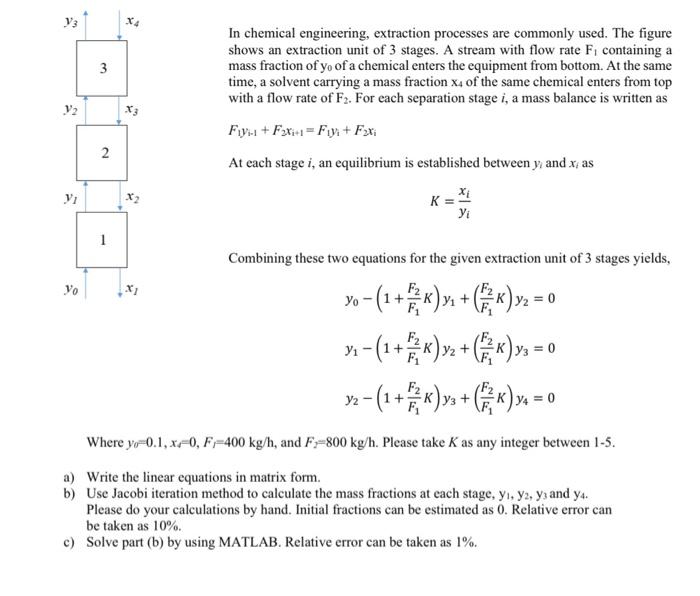 Solved In Chemical Engineering Extraction Processes Are