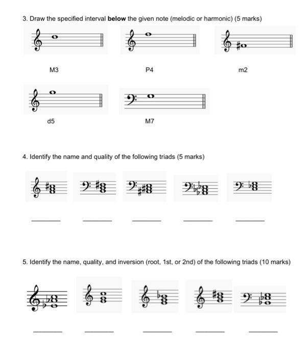 \r\n3. Draw the specified interval below the given | Chegg.com