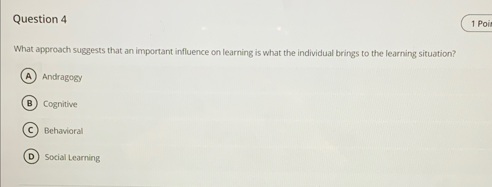 Solved Question 41 ﻿PoiWhat approach suggests that an | Chegg.com