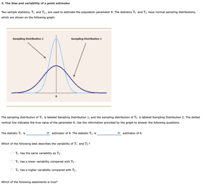 Solved 2. The bias and variability of a point estimator Two | Chegg.com