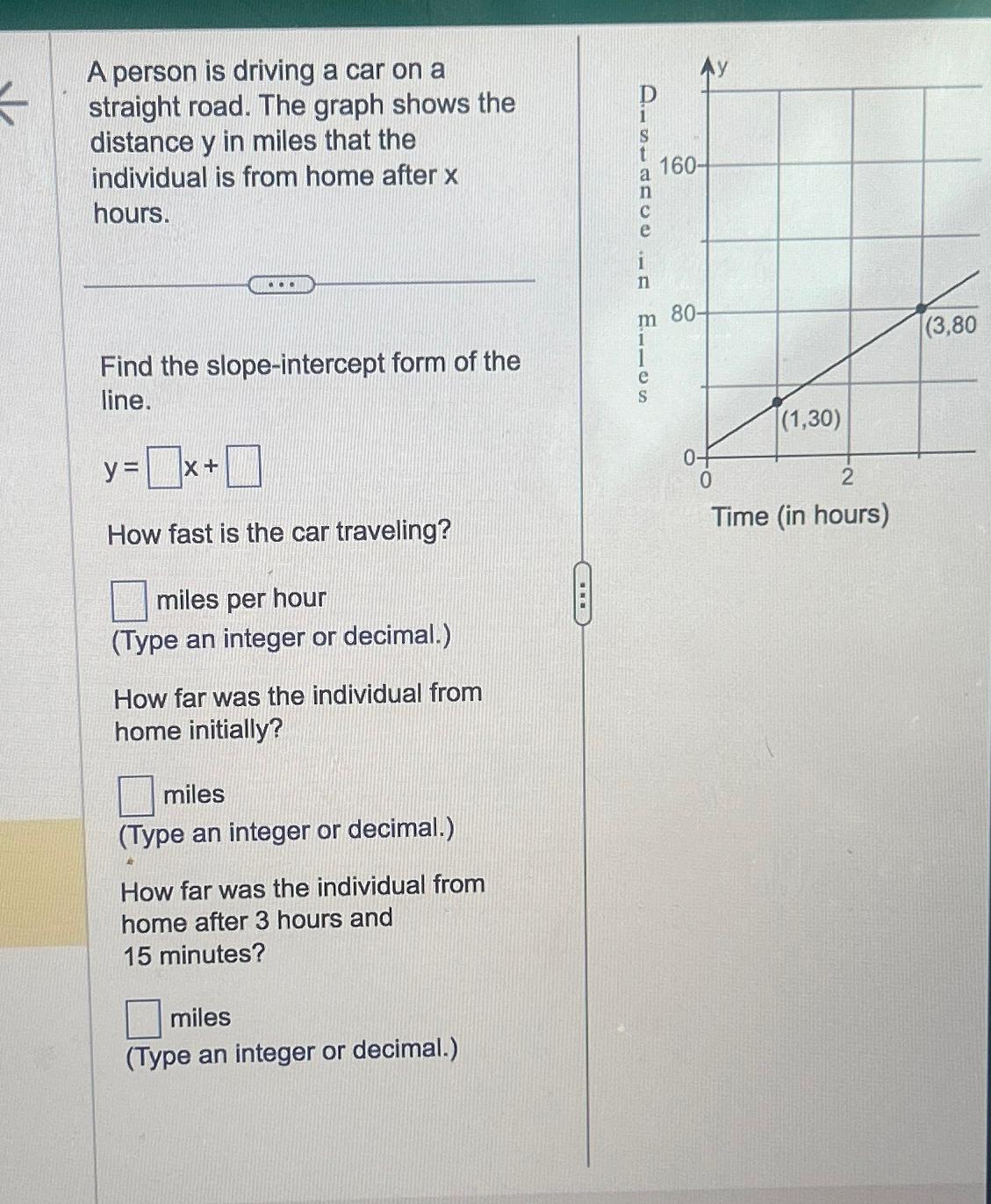 Solved A person is driving a car on a straight road. The | Chegg.com