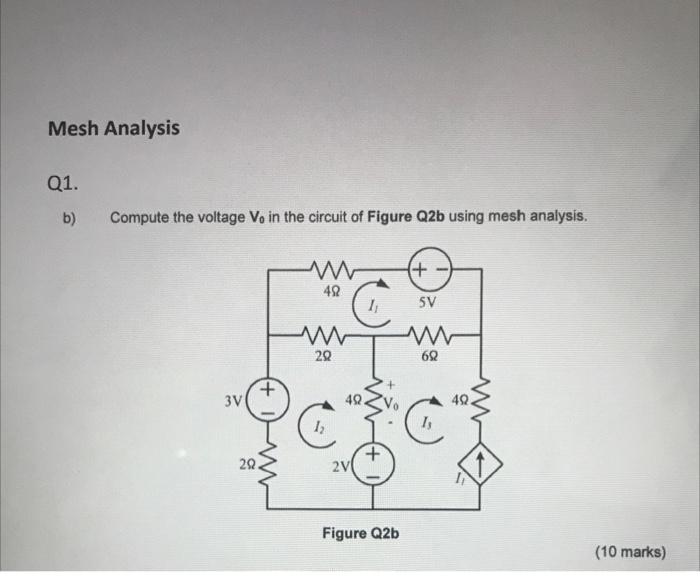 Solved b) Compute the voltage V0 in the circuit of Figure | Chegg.com