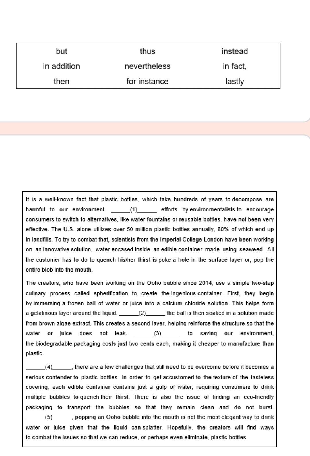 Solved but thus instead in addition nevertheless in fact, | Chegg.com