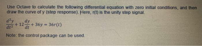 Solved Use Octave to calculate the following differential | Chegg.com