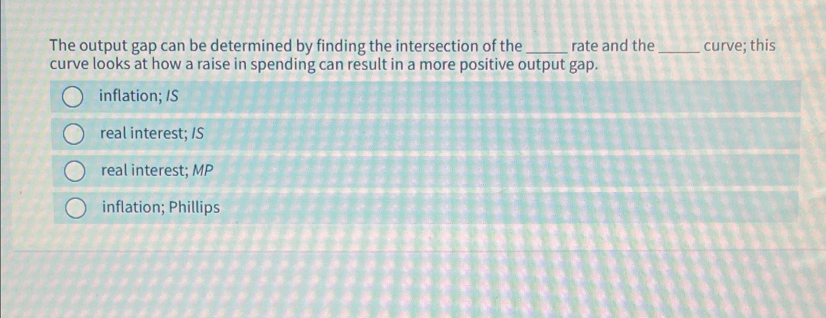 Solved The output gap can be determined by finding the | Chegg.com