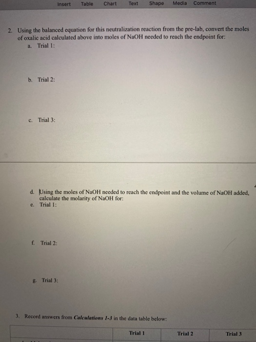 Solved Insert Table Chart Text Shape Media Comment 2. Using | Chegg.com