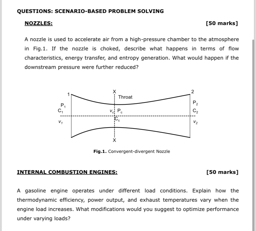 Solved QUESTIONS: SCENARIO-BASED PROBLEM SOLVINGNOZZLES:[50 | Chegg.com