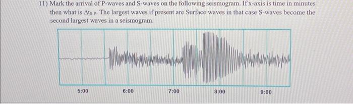 Solved 14) Calculate the epicentral distance for the | Chegg.com