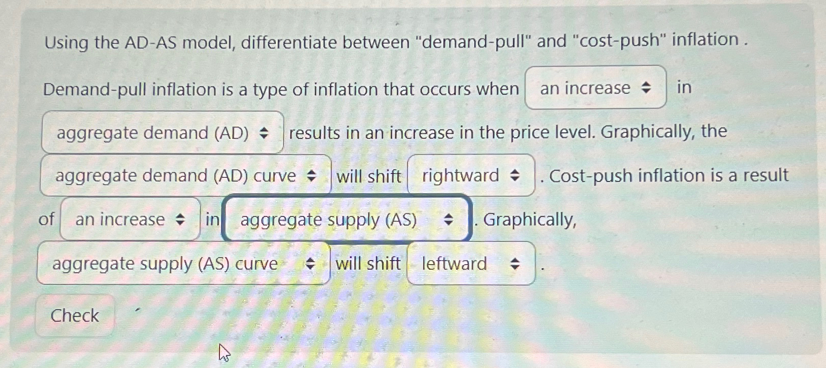 Solved Using the AD-AS model, differentiate between | Chegg.com