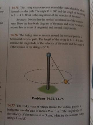 Solved 14.76, in case image illegible"The 1 slug mass m | Chegg.com