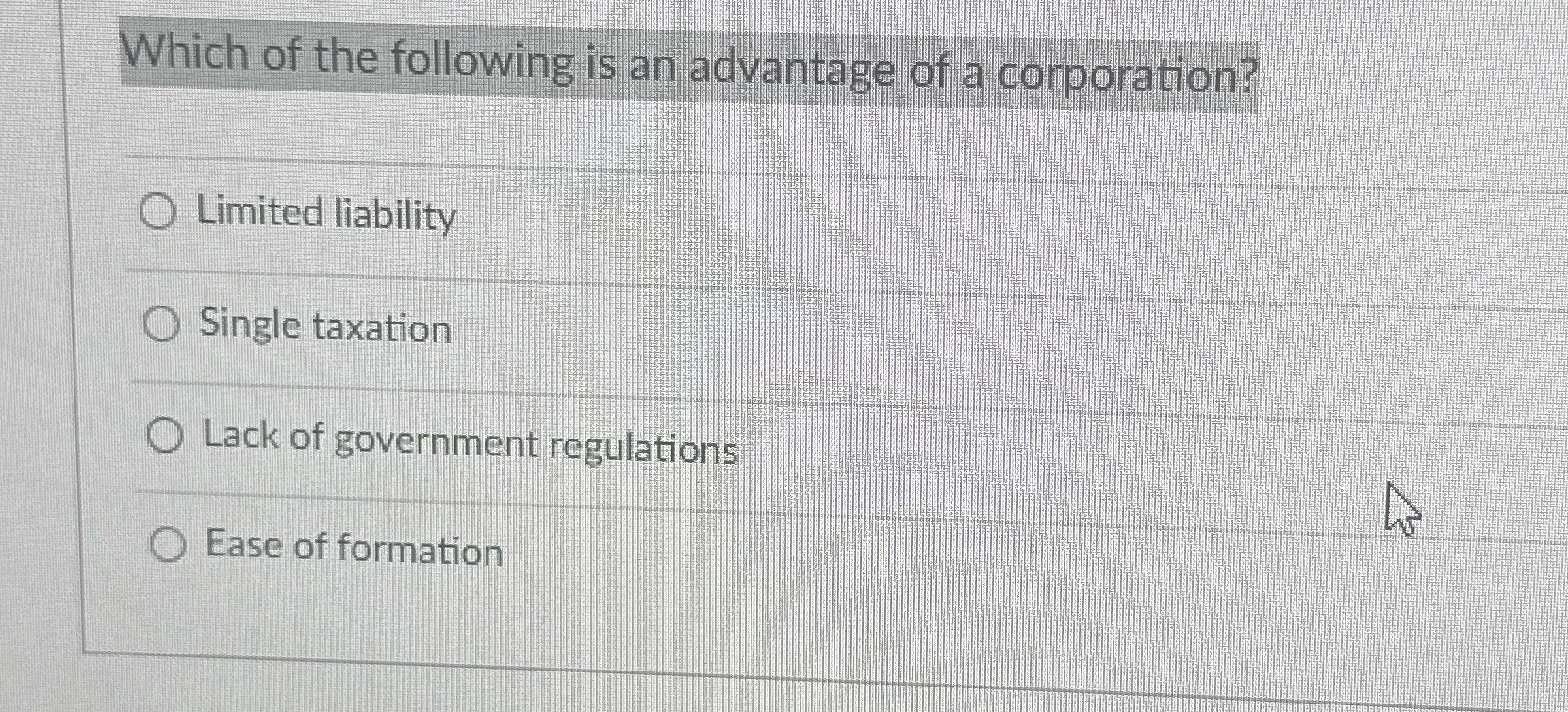 Solved Which of the following is an advantage of a | Chegg.com