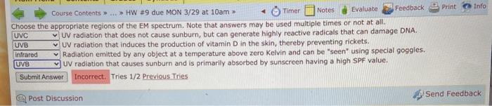 Solved Print Info UVC Course Contents> ... >> HW #9 due MON | Chegg.com