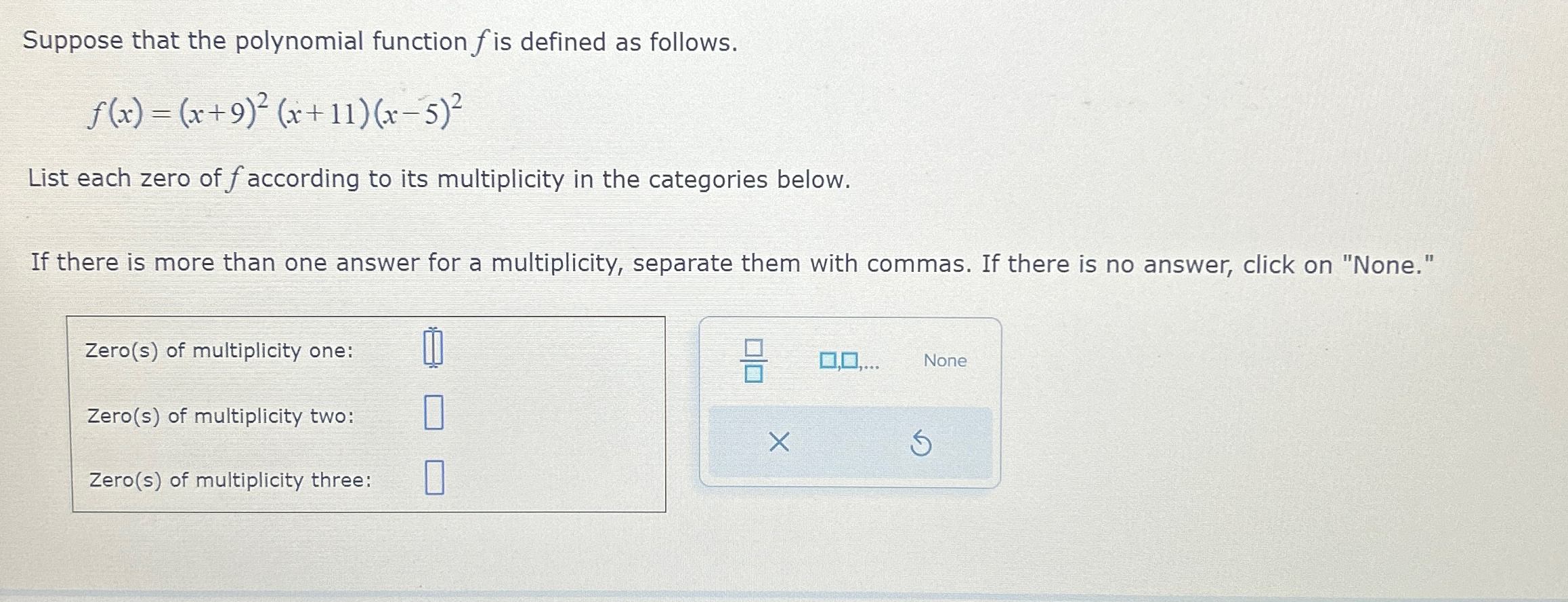 Solved Suppose that the polynomial function f ﻿is defined as | Chegg.com