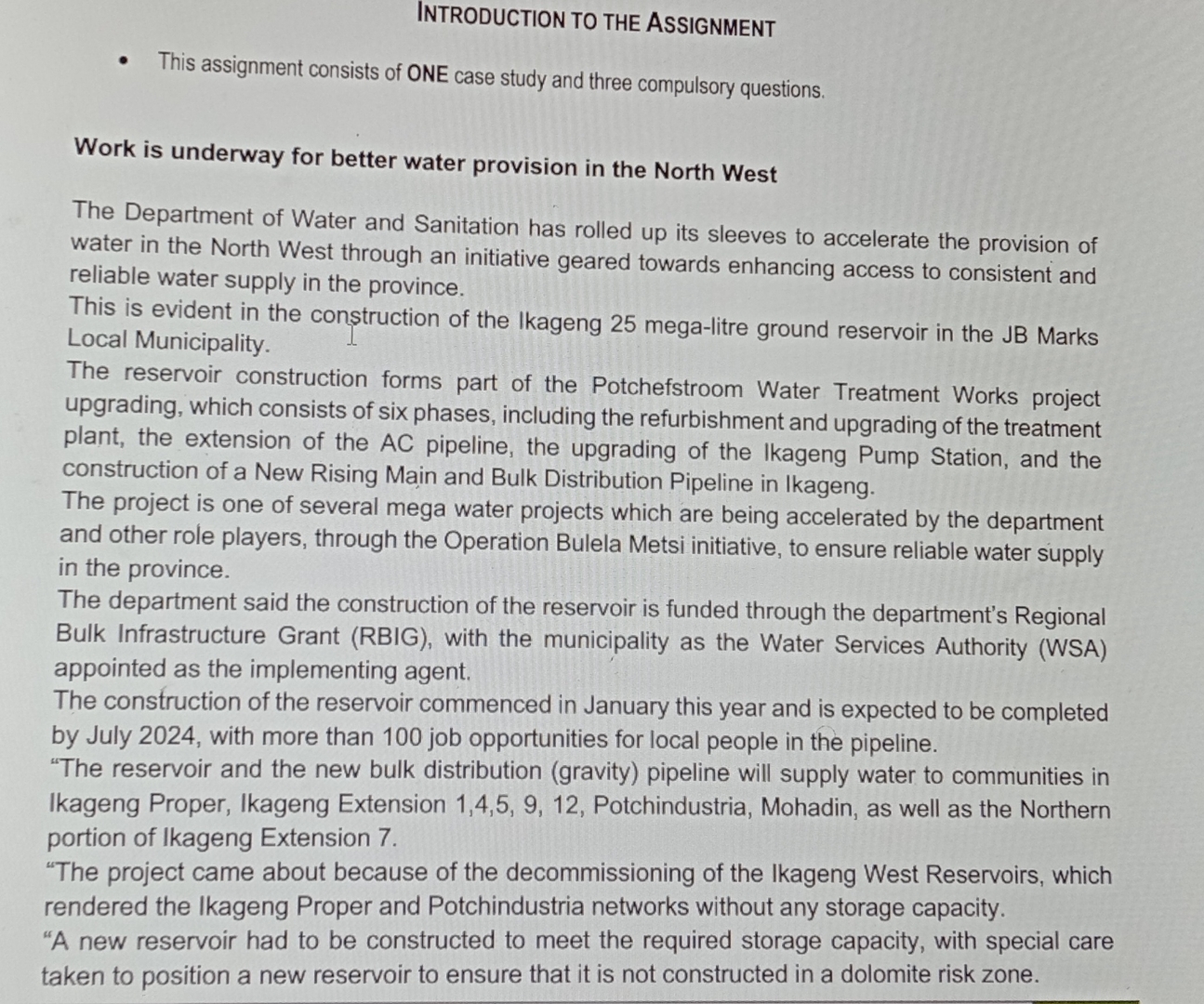 Solved INTRODUCTION TO THE ASSIGNMENTThis assignment | Chegg.com