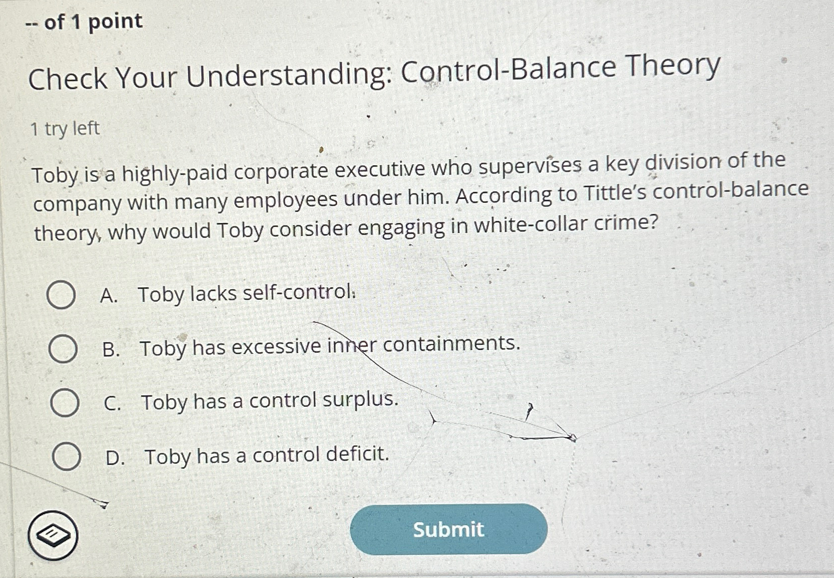 Solved -- ﻿of 1 ﻿pointCheck Your Understanding: | Chegg.com
