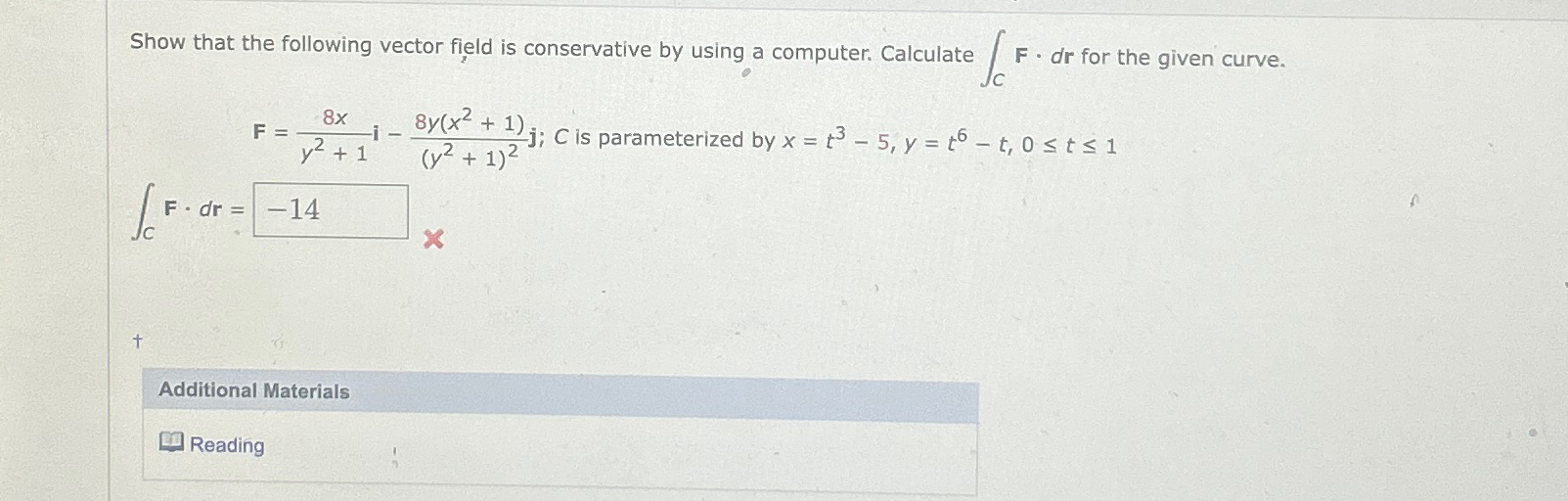 Solved Show that the following vector field is conservative | Chegg.com