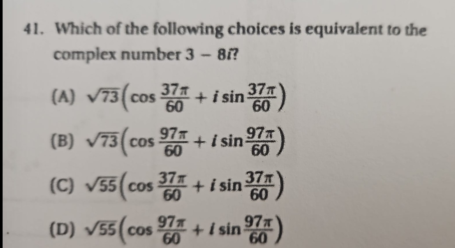 Solved Which of the following choices is equivalent to the | Chegg.com