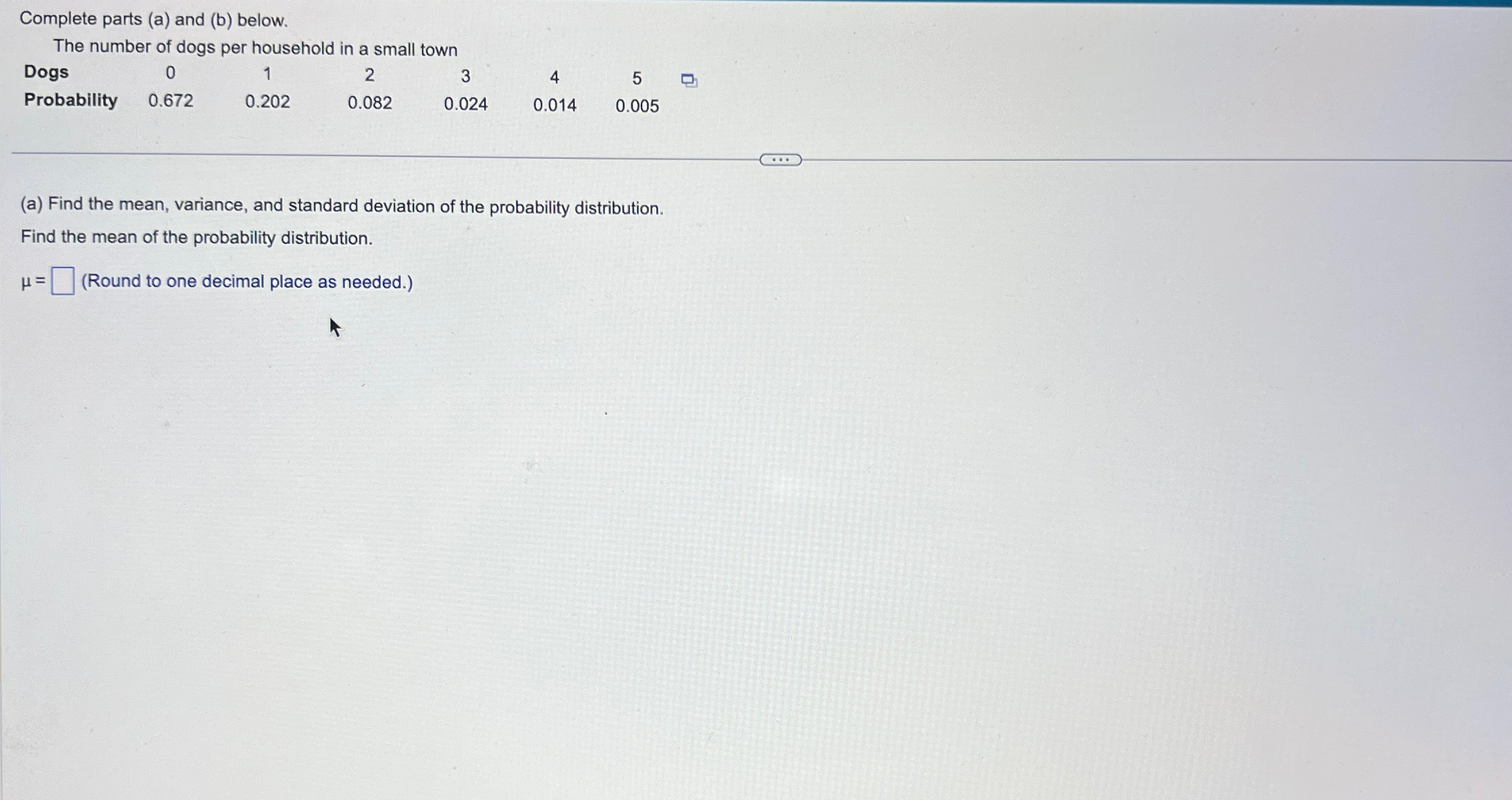 Solved Complete parts (a) ﻿and (b) ﻿below.The number of dogs | Chegg.com