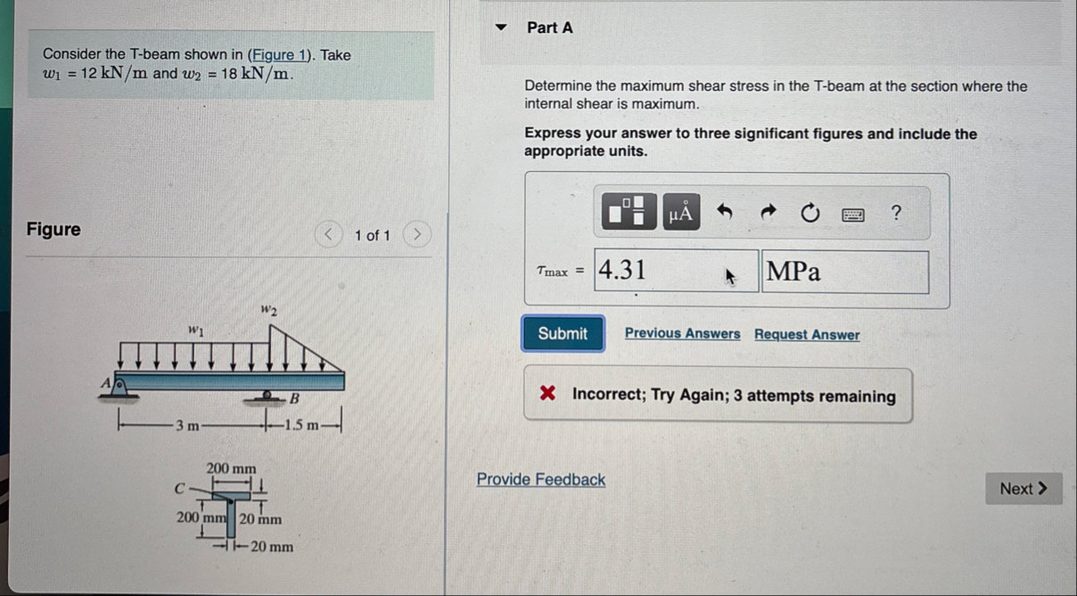 Solved Consider the T-beam shown in (Figure 1). ﻿Take | Chegg.com
