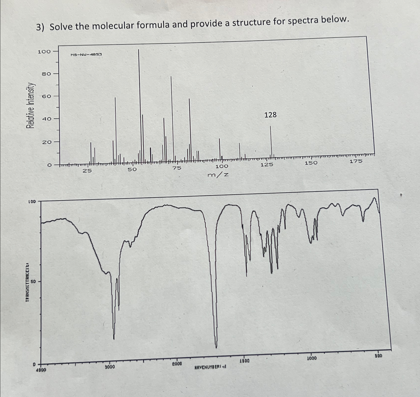 Solved Solve the molecular formula and provide a structure | Chegg.com