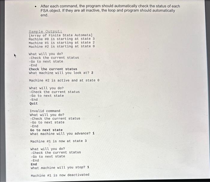 Solved Assignment 7B: Multiple Finite State Automata. Custom | Chegg.com