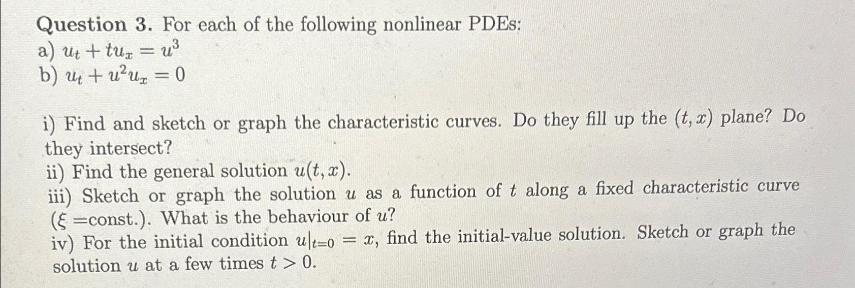Solved Question 3. ﻿For each of the following nonlinear | Chegg.com