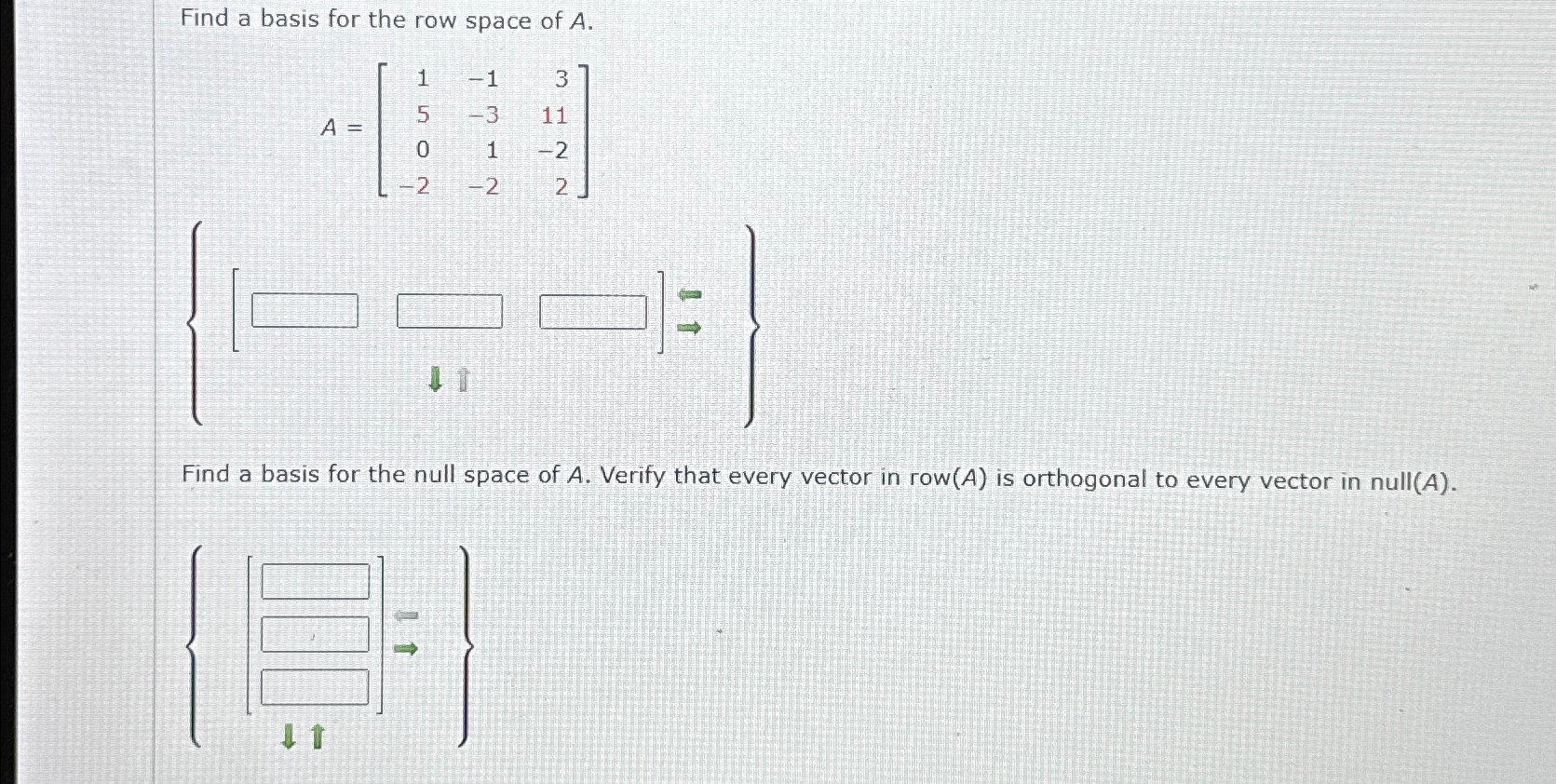 Solved Find a basis for the row space of | Chegg.com