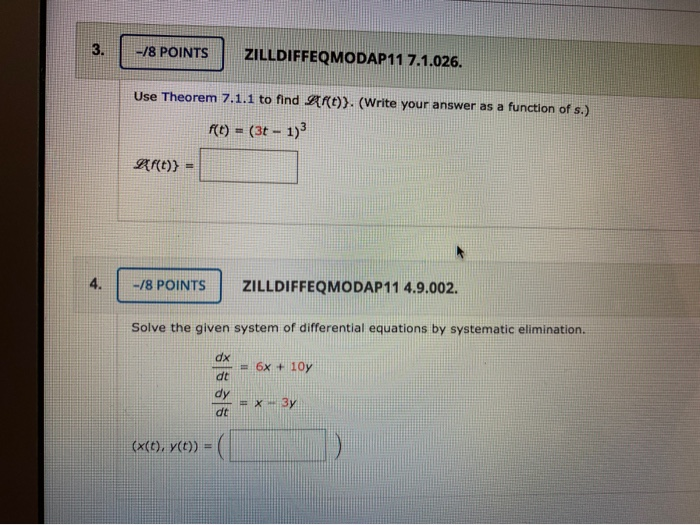 Solved -/8 POINTS ZILLDIEFEOMOD ZILLDIFFEQMODAP11 7.1.026. | Chegg.com