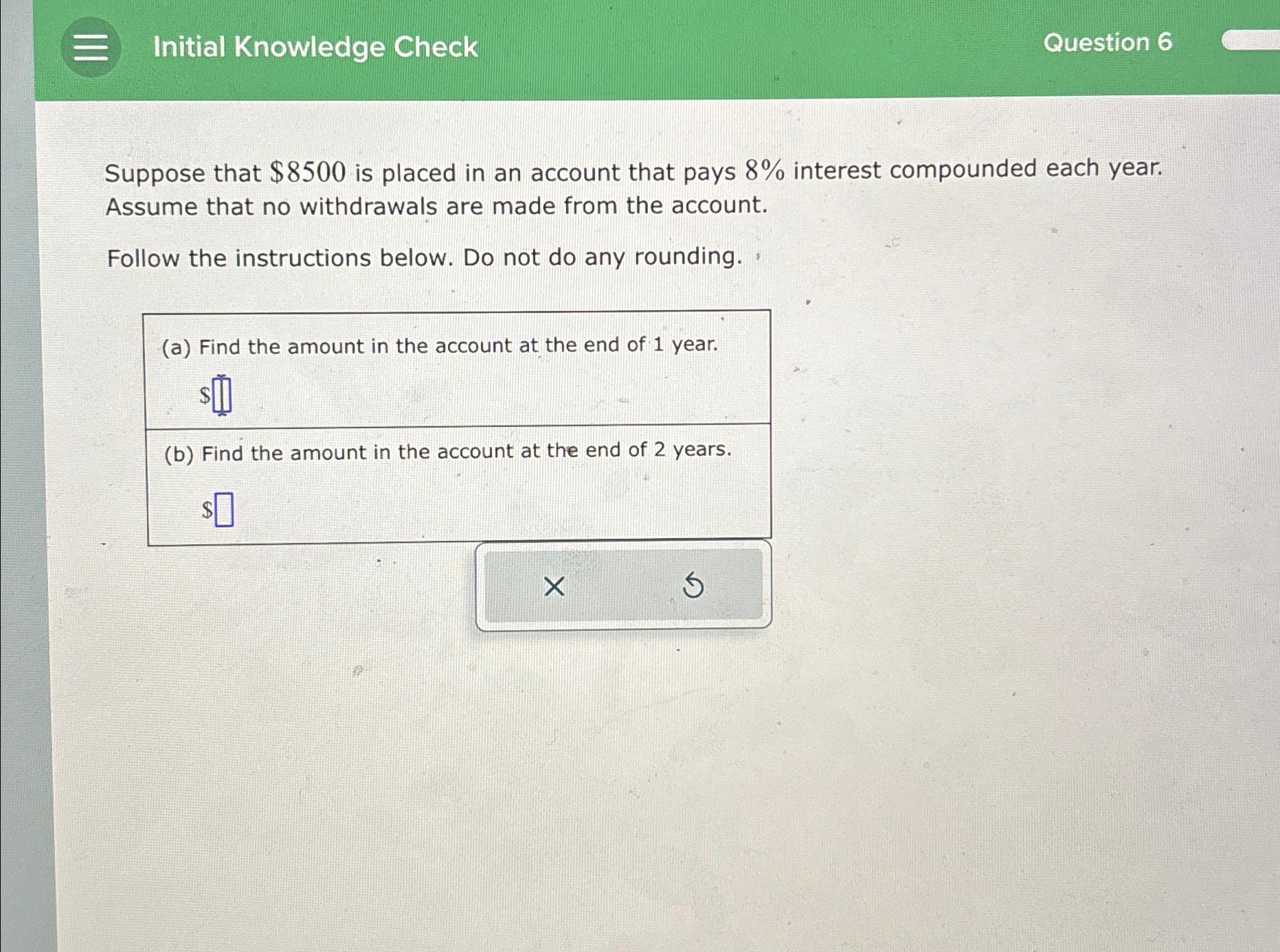 Solved Initial Knowledge Check\\nQuestion 6\\nSuppose that | Chegg.com Solved Initial Knowledge Check\\nQuestion 6\\nSuppose that | Chegg.com