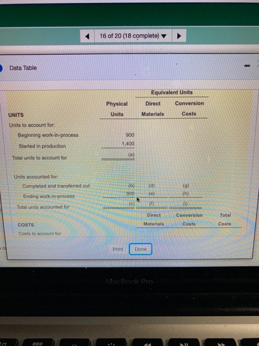Solved complete the missing amounts in the following | Chegg.com