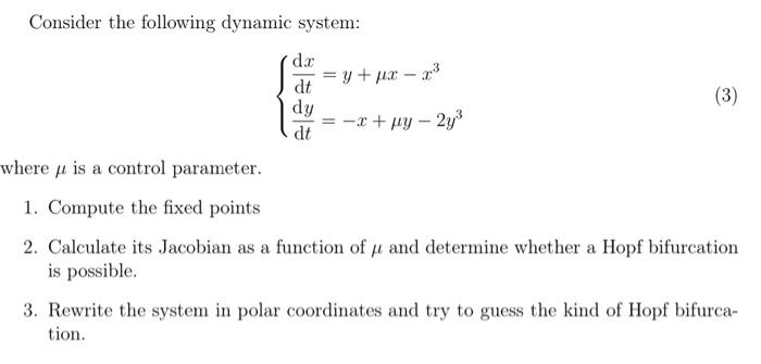 Solved Consider the following dynamic system: 1. Compute | Chegg.com