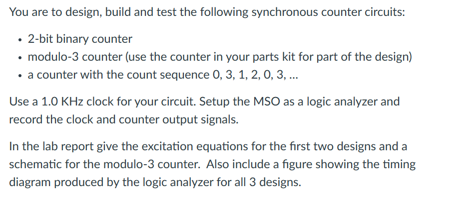 Solved You are to design, build and test the following | Chegg.com