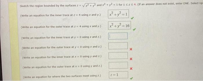 Solved Sketch the region bounded by the surfaces z=x2+y2 and | Chegg.com